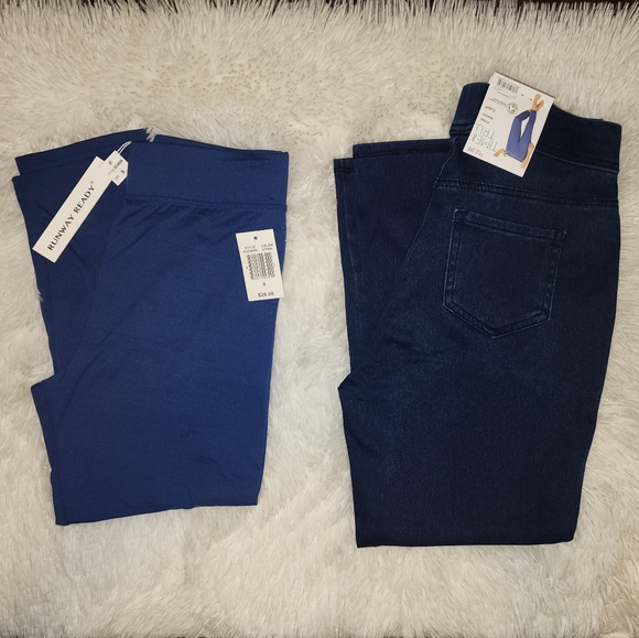 RUNWAY READY | Pants & Jumpsuits | Runway Ready Blue Capris Time And ...